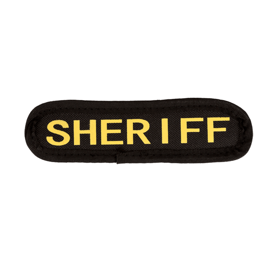 "SHERIFF" Large Embroidered Name Plate - LE Gold - Haven Gear